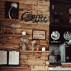 Coffee Bar Sign, JOPBENG Metal Coffee Bar Wall Decor, Coffee Station Letter Sign with Coffee Beans and Coffee Cups Sign for Coffee Bar Home Office Kitchen