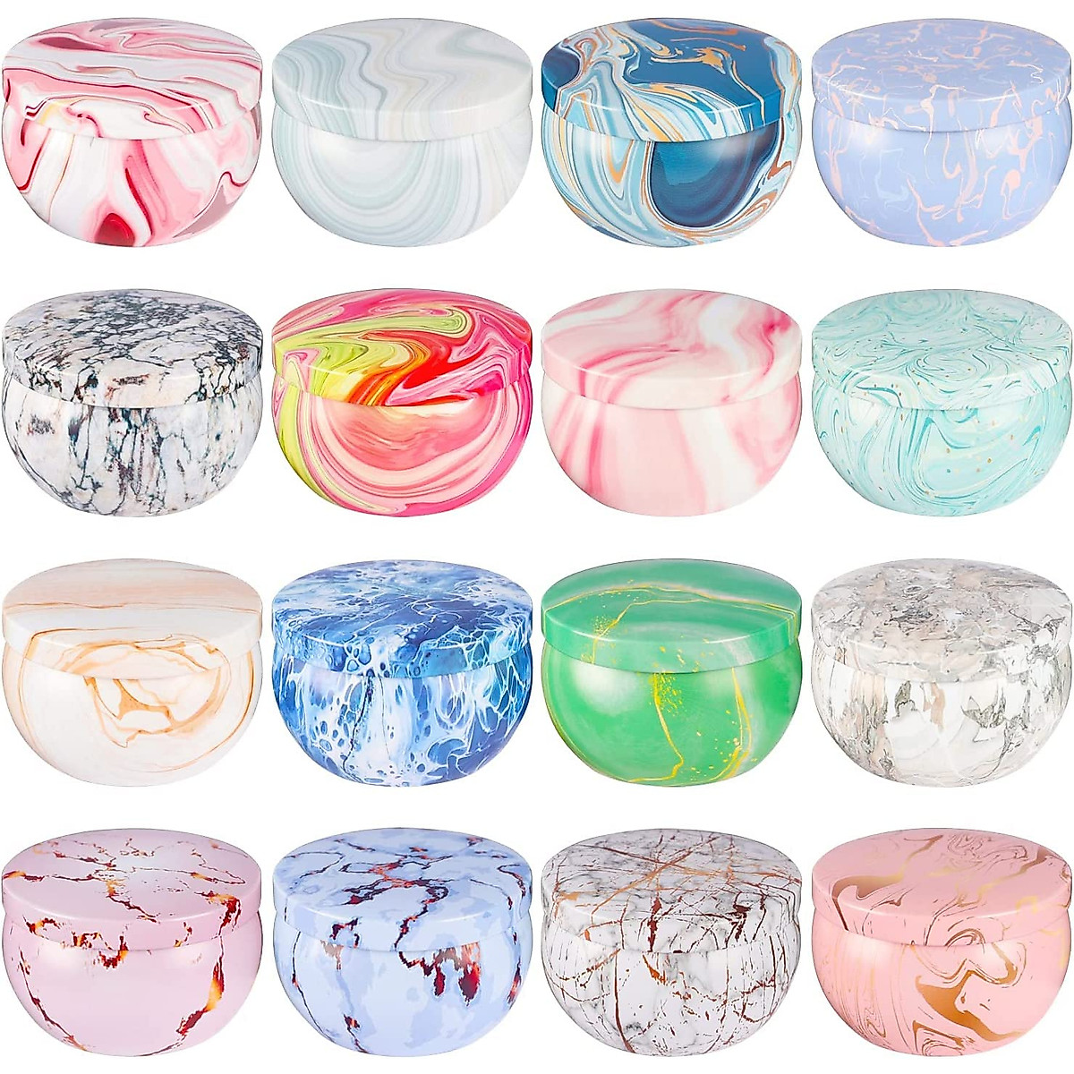 Bauhinia 16 Pack Scented Candles Soy Wax Tin Candles, Natural Fragrance Candles for Stress Relief and Aromatherapy Candles