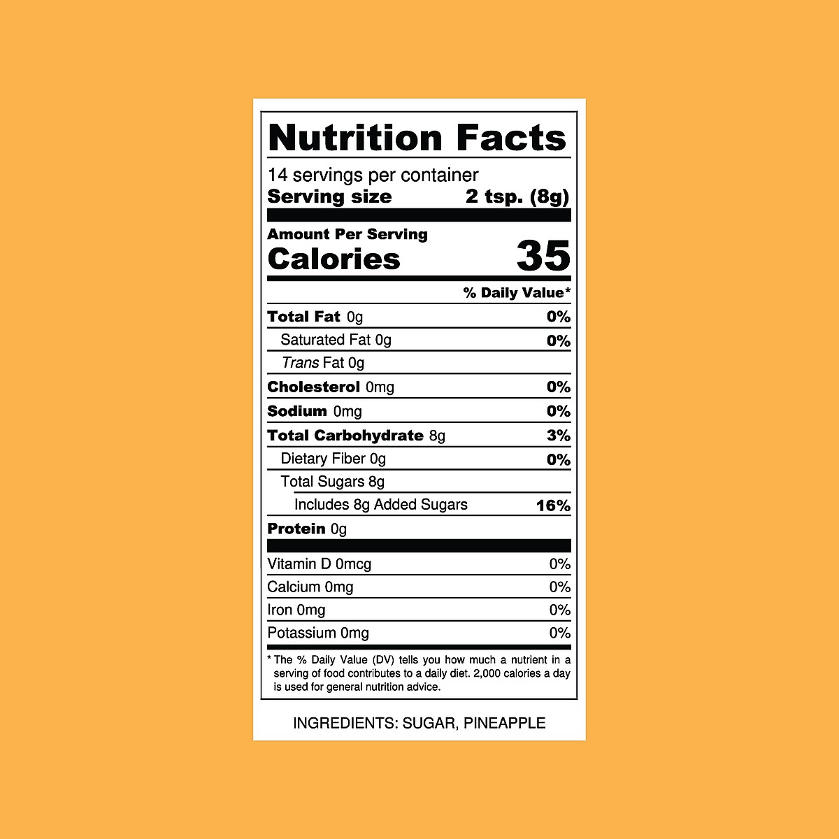 Pineapple Sugar | cocktail sugar | Gourmet Sugar | Tea Sugar | Natural flavored Sugar | Real Fruit Flavored Sugar | Naturally Tasty