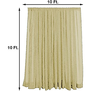 SFN SKY 10ft x10ft Champagne Spandex Curtain Party Wedding Backdrop Photography Background Photo Booth Backdrop Studio Background (Champagne)