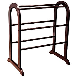 Frenchi Home Furnishing Quilt Rack, Cherry Finish