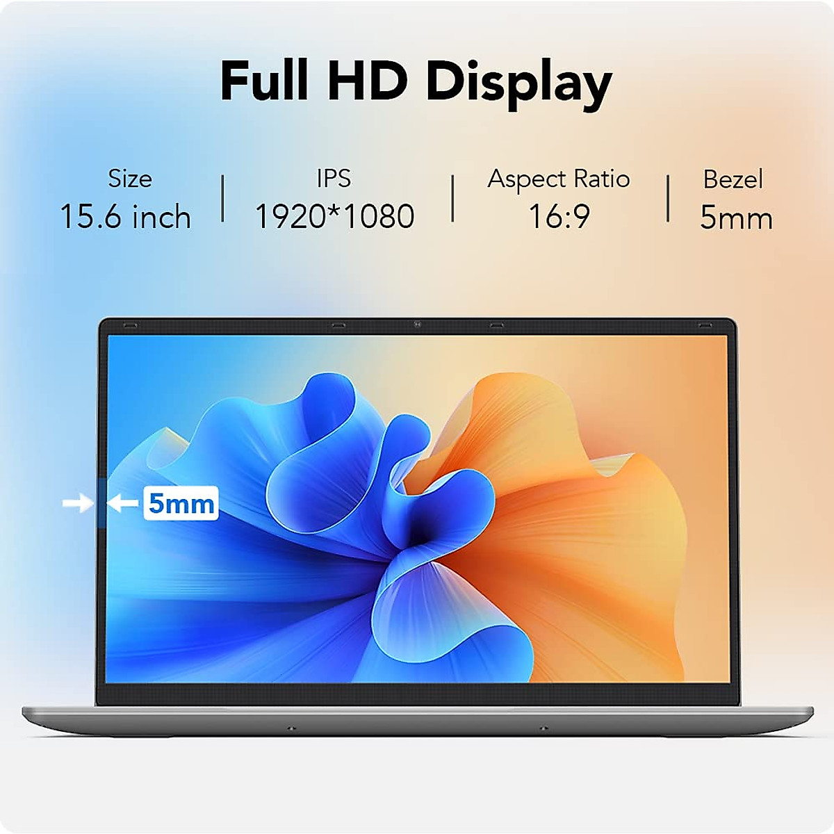 ApoloSign Laptop Computer, 15.6 Inch Windows 11 Laptops with 12GB RAM 512GB SSD, Intel Celeron N5095(Up to 2.8GHz), FHD IPS Display, Mini HDMI, Webcam, Dual Wi-Fi, Bluetooth 4.2 (2023 New)