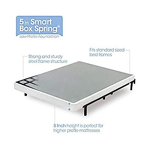 ZINUS 5 Inch Metal Smart Box Spring / Mattress Foundation / Strong Metal Frame / Easy Assembly, Queen