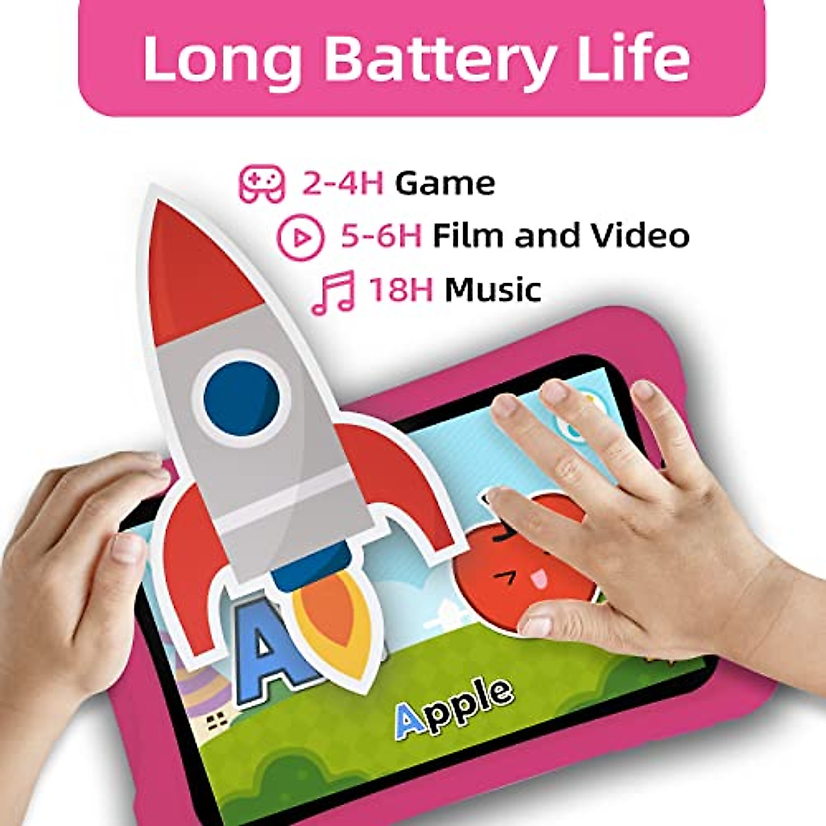 HAOVM Tablet for Kids, 8 inch Toddler Kid Tablet Android 11 Go, 1GB RAM 32GB ROM, Quad Core, Parental Control, Kids Software Pre-Installed,with Proof Case, WiFi, Bluetooth, Learning, Gaming
