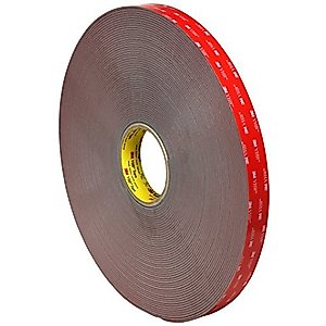3M VHB Tape 4991, 1" x 5 yards, Gray, Double-Sided, Permanent, High Strength, Long-Term Durability