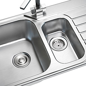 CALATOUR Kitchen Sink Drain Strainer and Drain Cover Set of 2,Sink Stopper Kitchen Drain Sink Strainer,Preventing Clogging of Kitchen Drain (2 Sets)