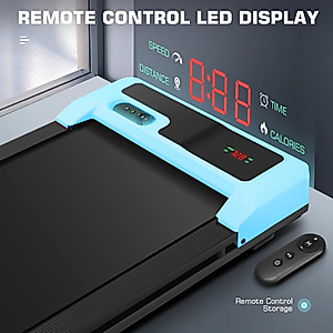 ANCHEER Walking Pad Treadmill Under Desk, 2 in 1 Portable Treadmill, Walking pad Treadmill 2.5 HP for Home/Office, 300+ lb Capacity, LED Screen and Remote Control, Dual Shock Absorption