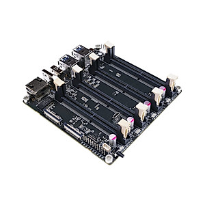 seeed studio Jetson Mate with Case&Cooling Fan, Compatible with NVIDIA Jetson Nano/NX, Jetson Nano/NX Carrier Board for GPU Cluster GPU Server and Homelab.