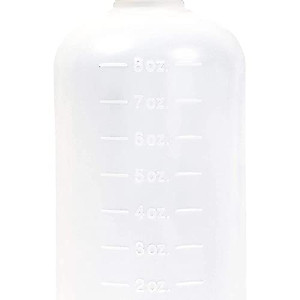 Juvale Boston Round Squeeze Bottles with Twist Caps (8 oz, White, 12 Pack)