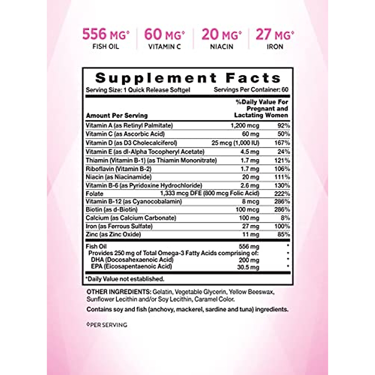 Nature's Truth Prenatal Vitamins with DHA and Folic Acid | 60 Softgels | Non-GMO & Gluten Free Supplement