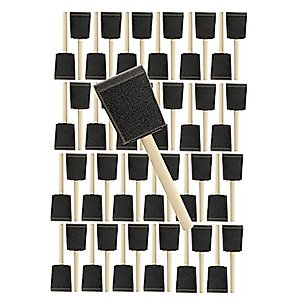 Pro Grade - Foam Brushes - 2 Inch - 48 Piece Poly Foam Brush Set