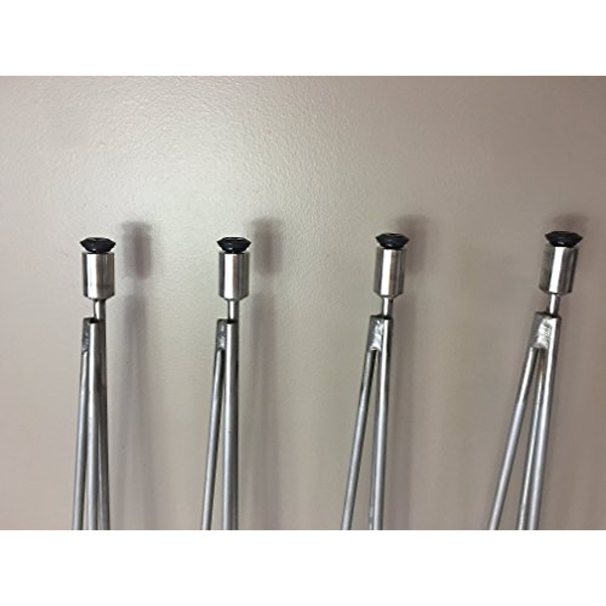 Set of (4) 3 rod Leveling Hairpin Legs, Very Strong,And can be used with Wheel Casters for Mobility,Made in the USA