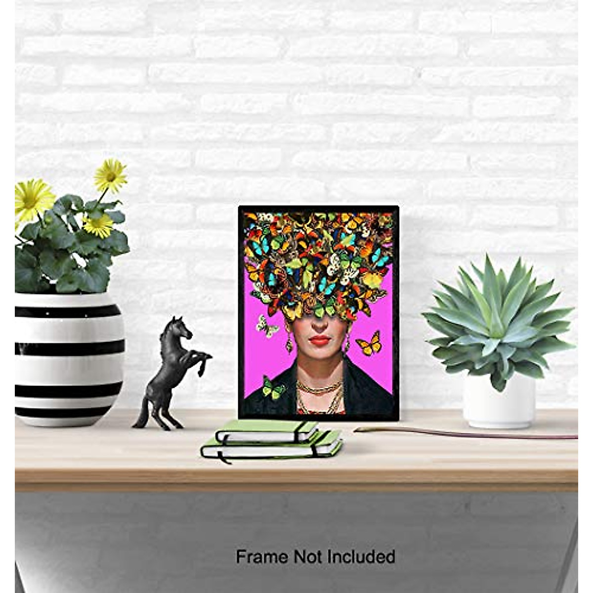 Wall Art - Poster - Cute Chic Butterfly Wall Art - Bedroom, Office, Living Room Decor - Gift for Women, Artists - 8x10 UNFRAMED Picture Print