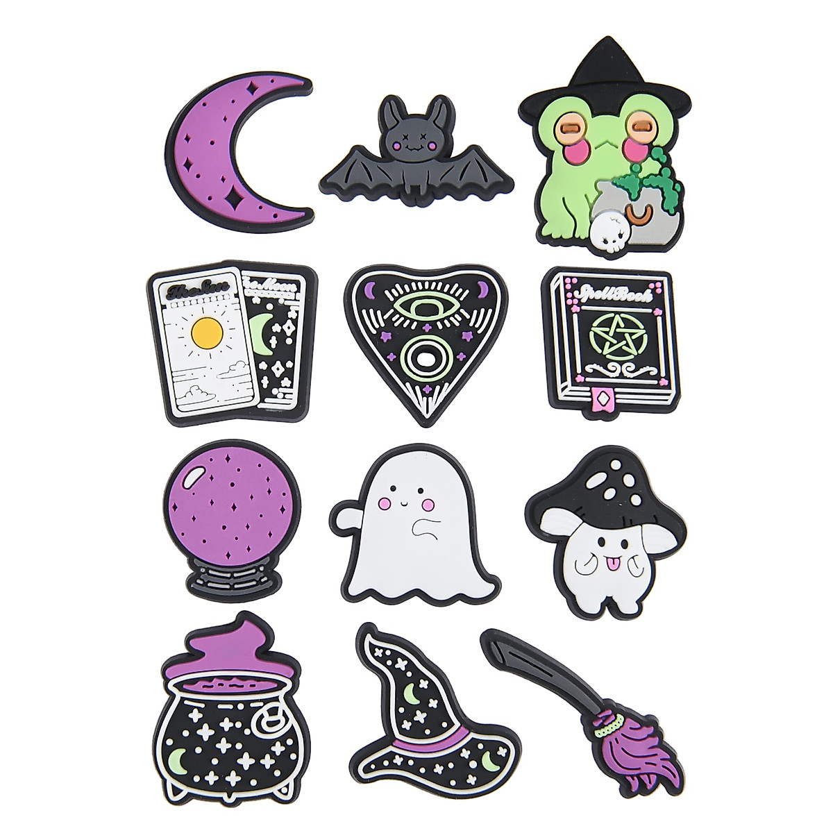 Witch Croc Charms Purple Magical Shoe Decoration Charms for Women Kids Boys Girls Clog Accessories Charms Birthday Party Gift