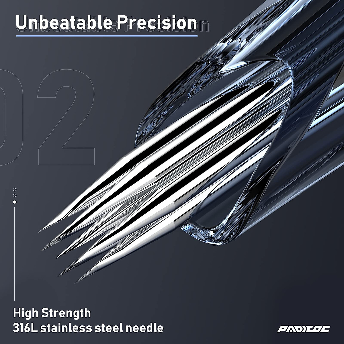 Padieoe Tattoo Cartridge Needles, 20pcs 3RL Tattoo Needles Cartridge Standard Cartridge Needles, Liner Needles of Tattoo Pen, Round Liner Tattoo Needle Tattoo Supplies (1203RL)