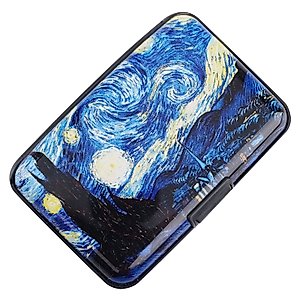 BOHONG Rfid Credit Card Holder Slim Metal Card Wallet Business Card holders Small Card Case Aluminum Travel Wallet for Men Women - Skyland