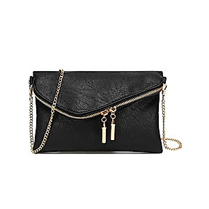 YIKOEE Envelope Clutch Purses for Women Wristlet Evening Clucth with Chain
