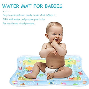 jojofuny ser of 2 Inflatable Tummy Time Water mat Infants Tummy time Toys for Babies 0- 6 Months Tummy time Water mat Water Mat Inflatable