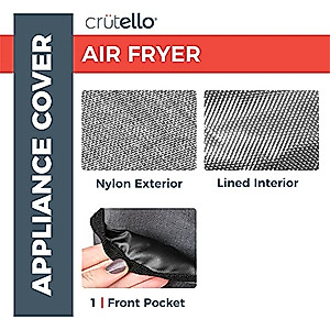 Crutello Air Fryer Cover with Storage Pockets for 4 Quart Fryer - Small Appliance Dust Covers