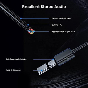 Kirababy Earbuds Wired with Microphone, USB C in-Ear Headphones, Powerful Heavy Bass, High Definition, Earphones Wider Compatible with Most Type C(Upgraded 2023)