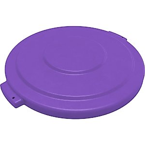 SPARTA Bronco Trash Can Lid, Round Waste Container Cover, Polyethylene, 20 Gallons, Purple, (Pack of 6)