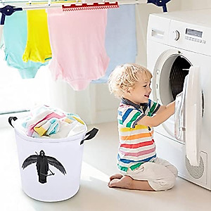 Death Grim Reaper Large Laundry Basket Hamper Bag Washing with Handles for College Dorm Portable