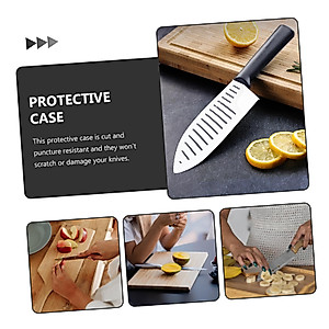 6pcs Scabbard Knife Blade Protectors Cutter Accessories Cutter Plastic Cutter Cover Cutter Guard Cook Cutter Sleeve Plastic White Knives Storage Box Knife Sleeves Cover