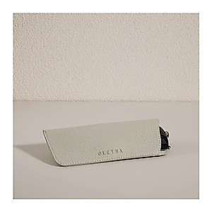 OLETHA Soft Glasses Case Set of 2 - Aesthetic Slim Travel Pouch Compatible with SOJOS Sunglasses, Eyeglass, Reading Glasses - Light Taupe