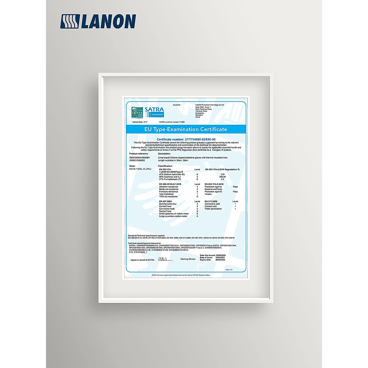 LANON Liquid Silicone Gloves, Heat Resistant Oven Gloves with Fingers, Food Grade, Waterproof, White, Medium