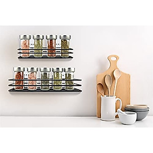 Shower Caddy Basket Shelf, Bath Accessories , Shampoo Holder Organizer No Drilling Wall Mounted Adhesive Bathroom Storage Black Stainless Steel (Black) - 2 Pack