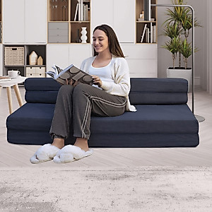 Milliard Tri-Fold Foam Folding Mattress- King Size- Foldable Sofa Mattress