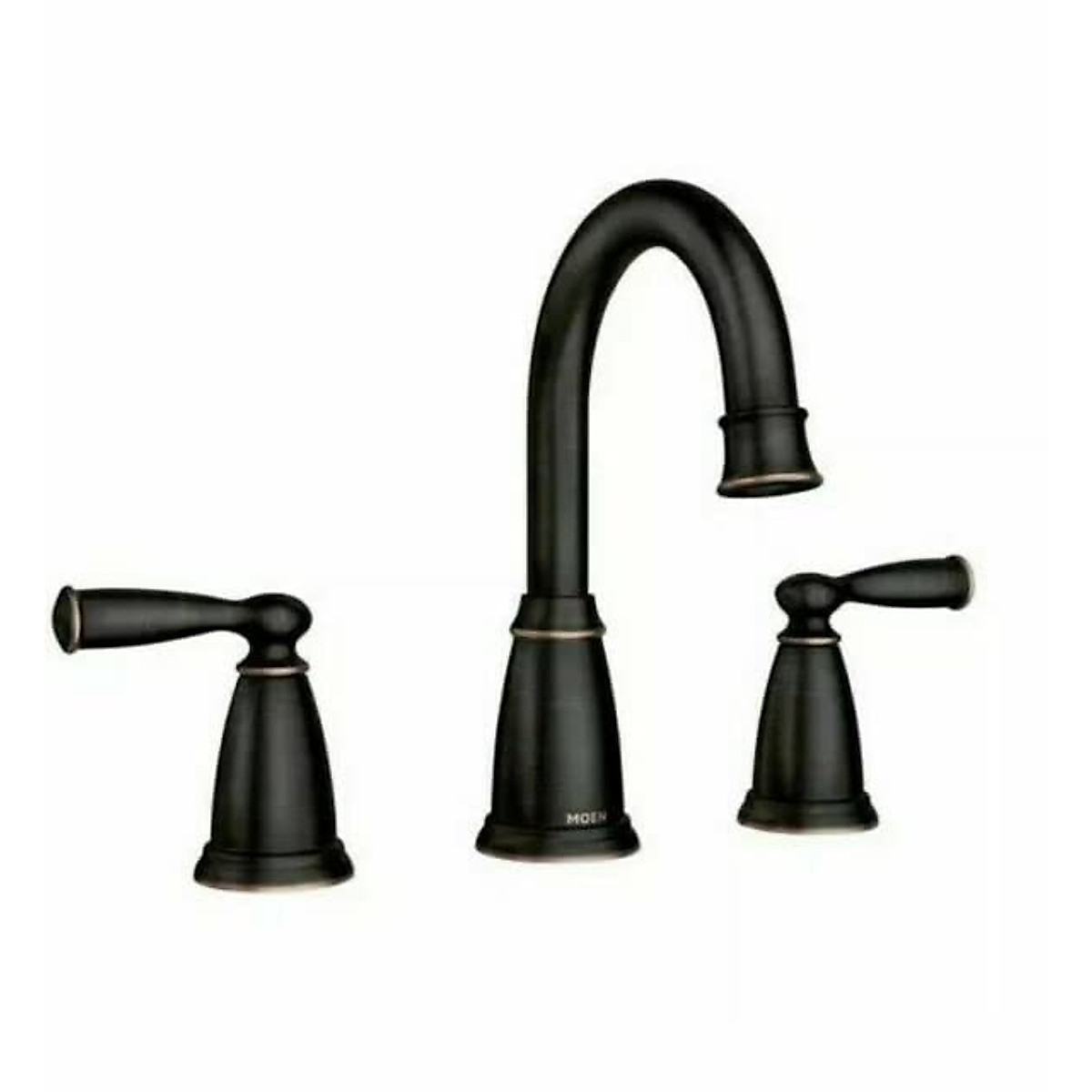 Moen Banbury 8 in. Widespread Double Handle High-Arc Bathroom Faucet in Mediterranean Bronze