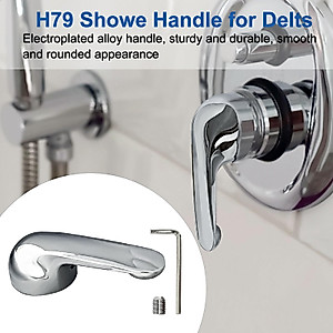 Single Metal Lever Handle Replacement for Delta H79 Faucet Handle Compatible with Delta Tub & Shower Handle for Delta 1300/1400 Series Tub Faucet, Shower with Screw & Wrench