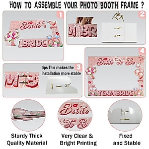 Bridal Shower Photo Booth Props, Shiny Bachelorette Party Decorations Giant Bride to Be Selfie Frame, Wedding Photo Booth Props, Rose Gold Bachelorette Party Supplies