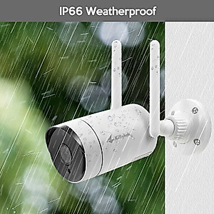 Kittyhok 2K All-in-one Wireless Security Camera System with 12'' Monitor, 8pcs WiFi Security Cameras for Home Security, 1TB HDD, 2-Way Audio, Remote Access, Motion Detection, Waterproof, Night Vision