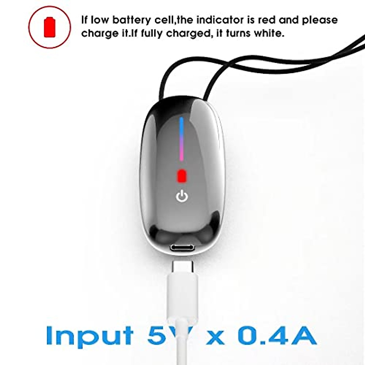 AirKitty A10 Pro Personal Air Purifier Necklace, Rechargeable Portable Air Purifier wearable for travel Office Airplane and Home, Ionizer Air Purifier(Touch Switch)