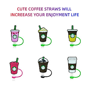 8mm Straw Covers Tips for Stanley Cup, 6Pcs Reusable Drinking Stanley Straw Topper, Splash Proof Straw Protector, Straw Cover Cap for Stanley Cup Accessories。
