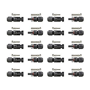 HQST 10 Pairs Solar Connectors Male/Female IP67 Waterproof Solar Panel Cable Connectors