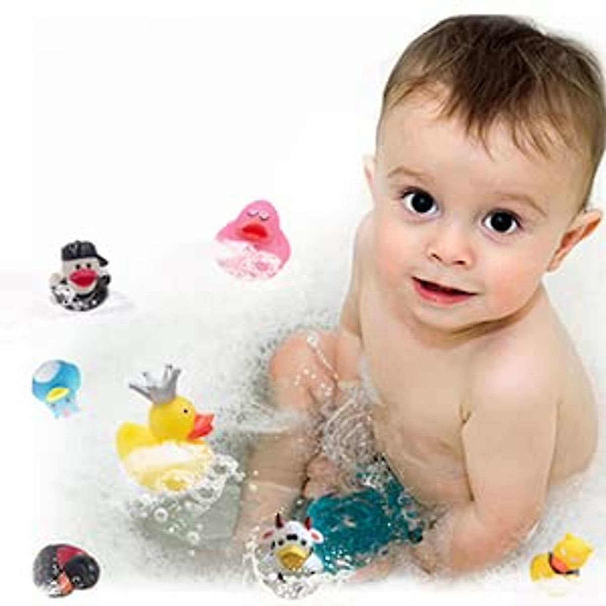 Fight Together 100 Pack Rubber Duck for Jeep Bath Toy Assortment - Bulk Floater Duck for Kids - Baby Showers Accessories - Party Favors, Birthdays, Bath Time, and More (50 Varieties)