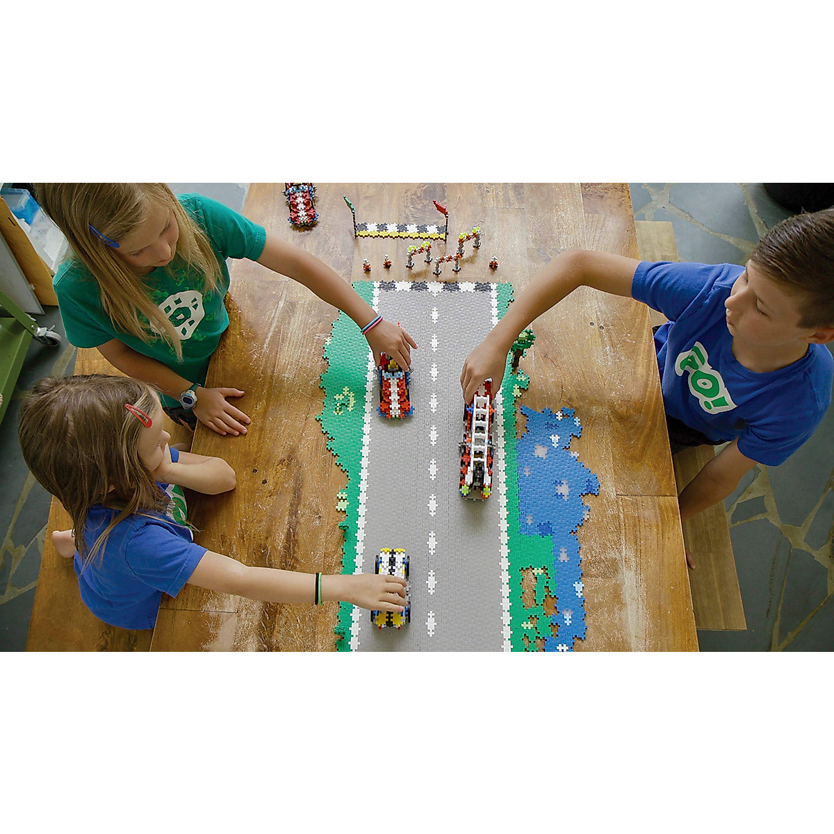 PLUS PLUS - GO! Hot Rod Car - 240 Pieces - Model Vehicle Building Stem/Steam Toy, Interlocking Mini Puzzle Blocks for Kids