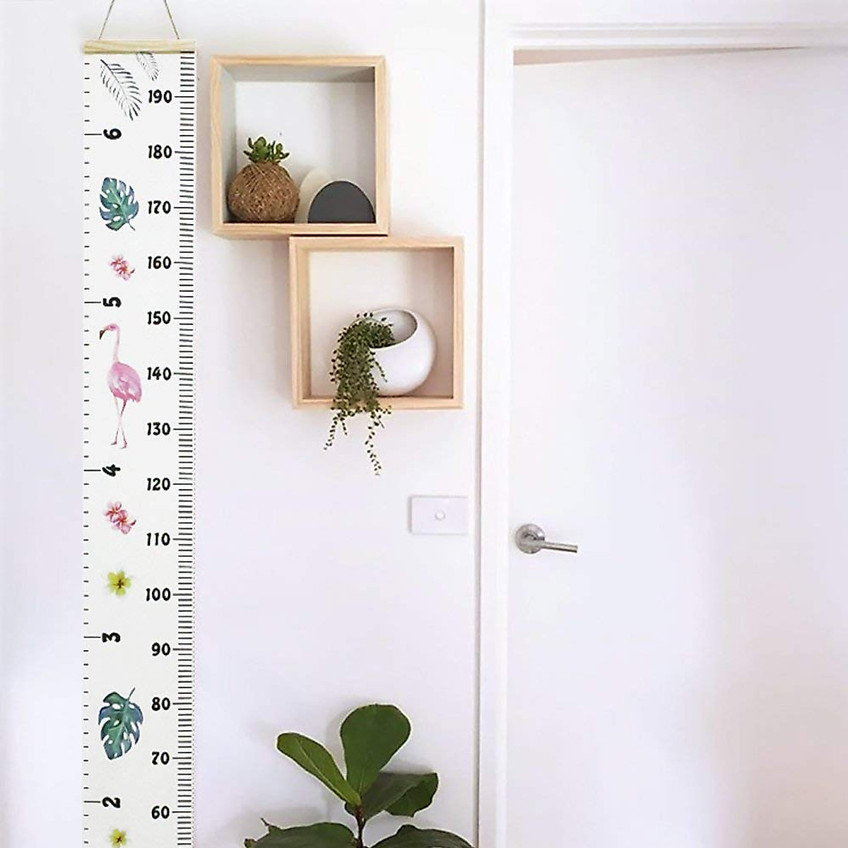 Baby Growth Chart,Canvas Height Measurement Ruler,Hanging Ruler Wall Decor Ruler for Kids Wall Decor Baby Nursery Decoration,Great Baby Shower Christmas Gift 79" x 7.9"