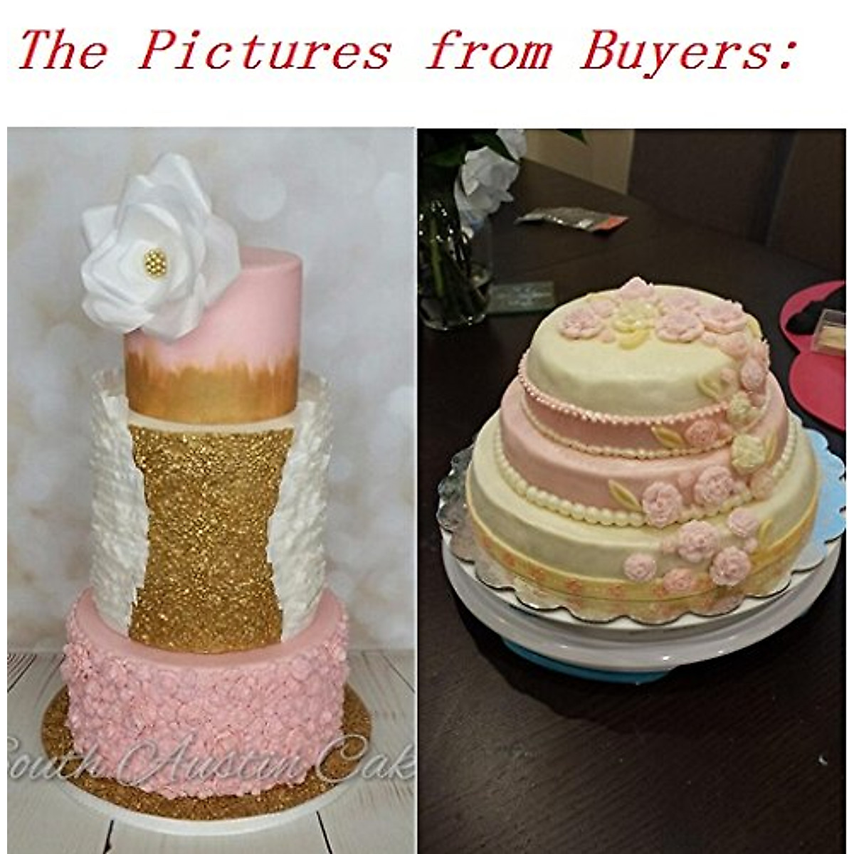 SUNKOOL Roses Mold Flower Silicone Cake Molds Chocolate Sugarcraft Decorating Fondant Fimo Tools 4 Size Pink 1 Piece