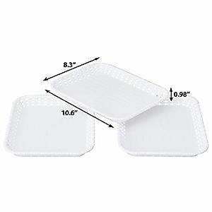 5 Pieces Dessert Stand Set Includes 2 Pack of 3-Tier Plastic Cupcake Stand & 3 Pack of Rectangle Serving Tray Reusable Platters Cupcake Holders for Wedding Baby Shower Tea Party Birthday Party
