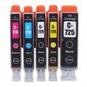 Large Capacity Printer Cartridge with Ink ABS Printer for for School, Trading Firms, Office Building (BK BK C M Y 5 Colors)
