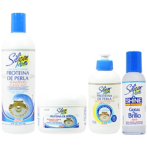 Silicon Mix Protieina De Perla Shampoo 16oz & Treatment & Leave-in 8oz & Polisher 4oz "Set"