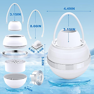CUOLL Bath Ball Filter - Premium Bathtub Water Filter for Softer Skin & Hair, Bathtub Filter for Tub Faucet | 2,500 Gal of Filtration | BPA Free | Easy to Install