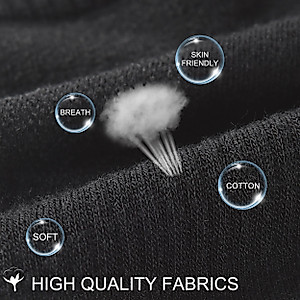 Cozi Foot Ankle Socks for Women: 10 Pairs Cotton Soft Fabric Black/White/Gray