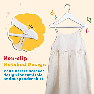 ELONG HOME Kids Hangers, 20 Pack White Baby Hangers for Closet, Premium Children's Clothes Hangers with 360° Swivel Hook