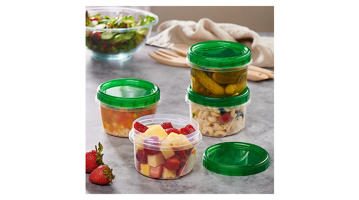 PLASTICPRO 16oz Twist Cap Food Storage Containers - 6 Pack