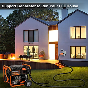 Finderomend 15 ft 50 Amp Generator Cord and Power Inlet Box Combo Kit,125/250 Volts,Generator Power Cord NEMA 14-50P to SS2-50R Extension Cord,for RV Truck Trailer Motorhome